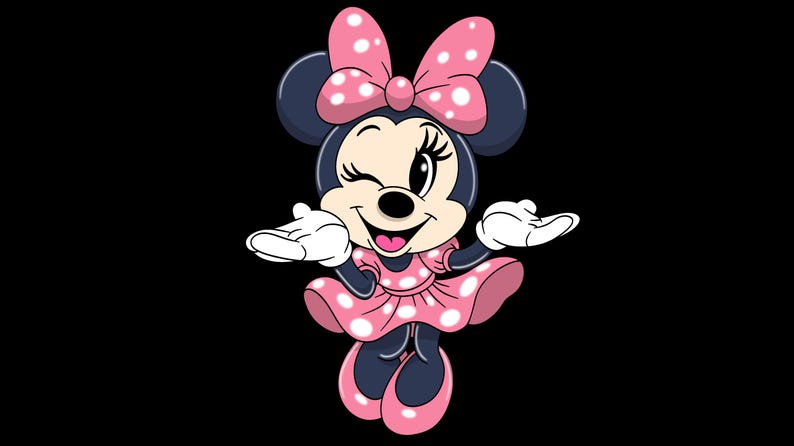 Cute Minnie Mouse Clipart Bundle, 4K High Resolution PNG SVG EPS Files ...