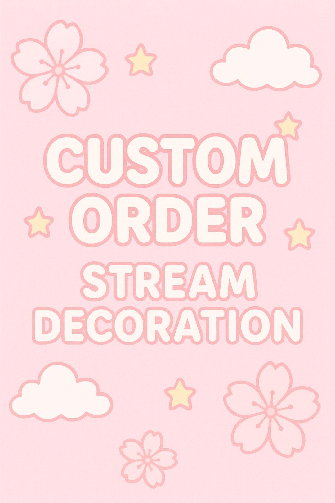 Custom Stream Decoration Overlay | Pastel Cute Twitch & Youtube ...