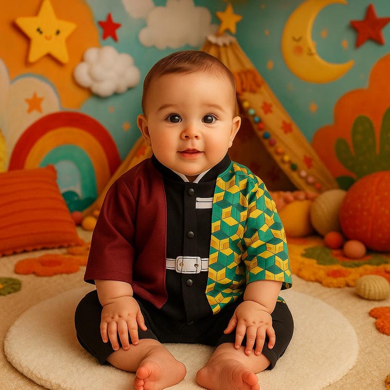 Demon Slayer Costume Kids - Etsy