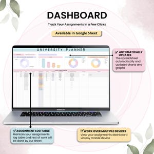 Assignment Tracker Spreadsheet | Academic Planner (digital Download) - Etsy