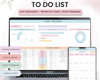 Task Tracker Google Sheet: Daily, Weekly, Monthly Planner (digital ...