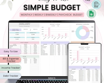 Budget Planner Google Sheet Monthly Budget Spreadsheet Paycheck Budget ...