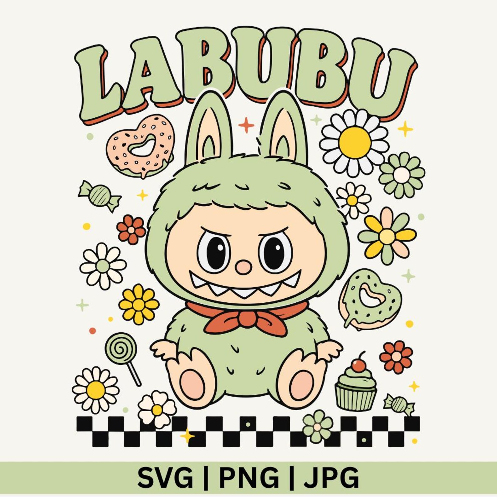 Trending Green Cartoon Character Design, Perfect Gift for Kids, Easter ...