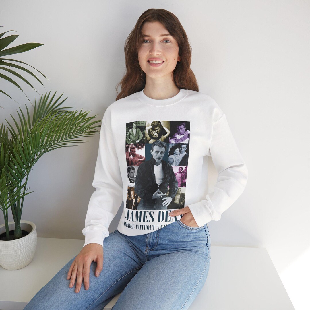 Vintage Retro Young James Dean Fan Art Sweatshirt Crewneck the Golden ...