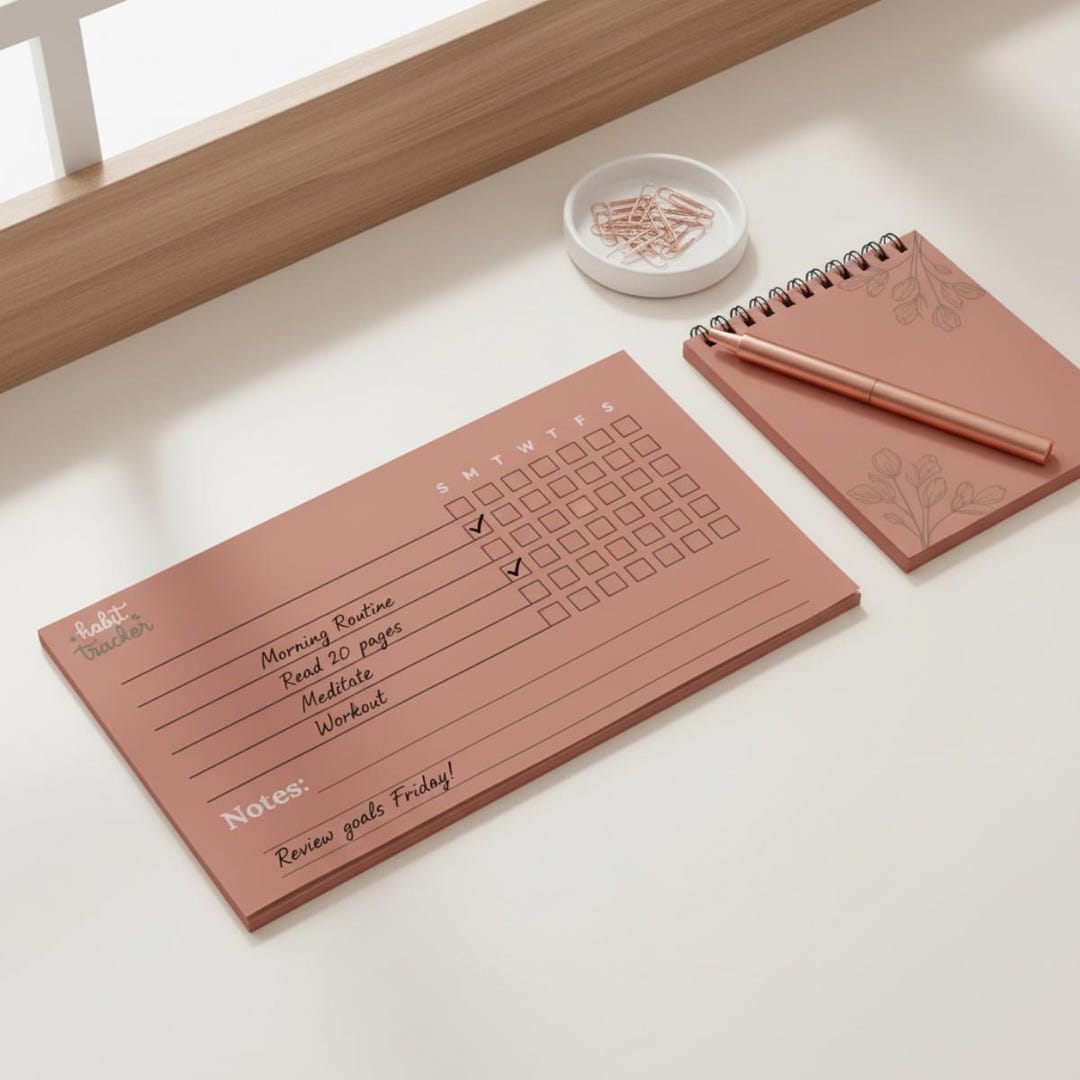 Habit Tracker Note Pad Adhd Daily Task List Weekly Habit Tracking ...