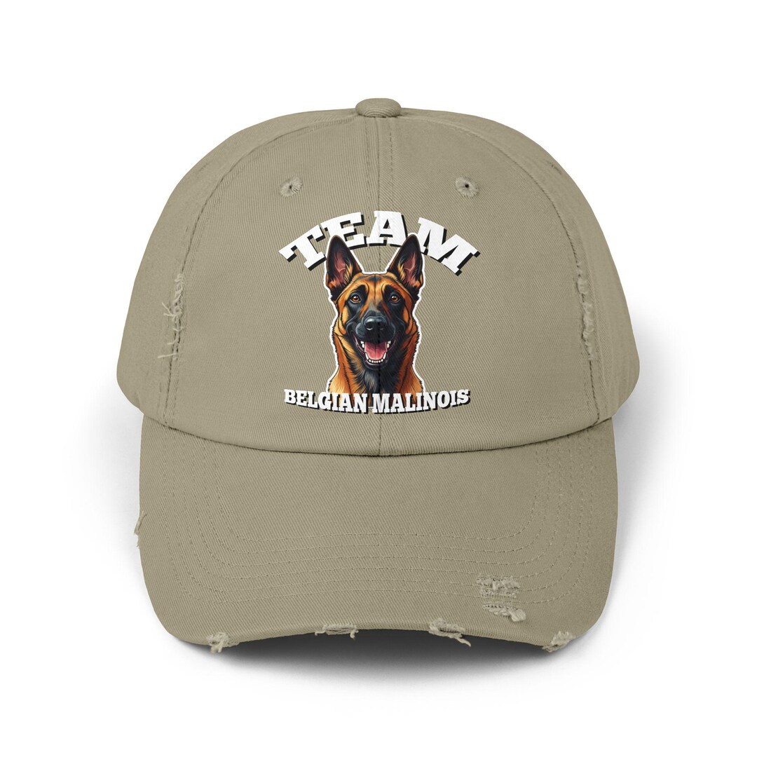 Team Belgian Malinois Unisex Distressed Dog Cap, Adjustable Dog Parent ...