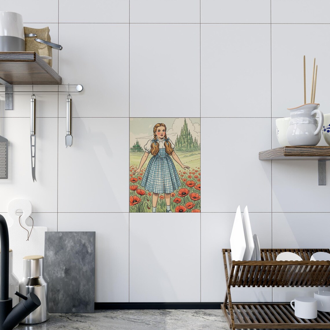 Wizard of Oz Ceramic Photo Tile: Dorothy Nursery Decor, Personalizable ...