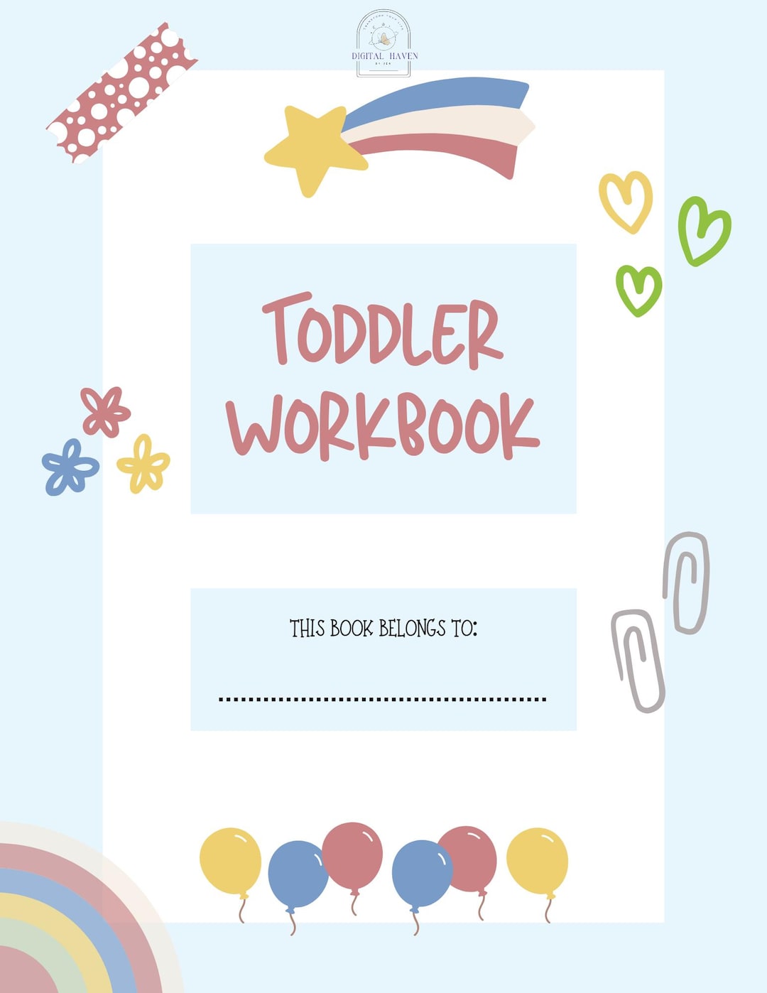 Toddler Workbook | Printable ABC 123 Activities for Ages 2–6 | Tracing ...