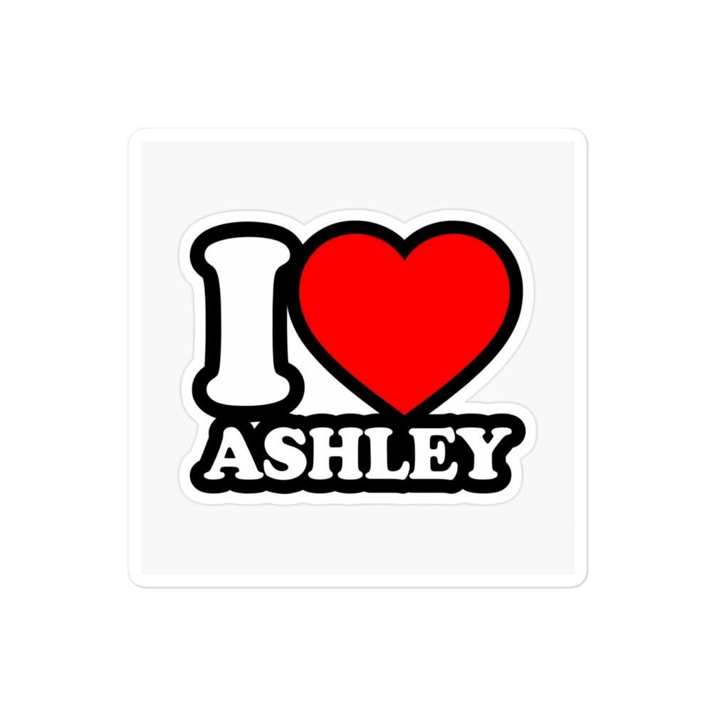 Perzonalized Name I Heart Sticker - Etsy