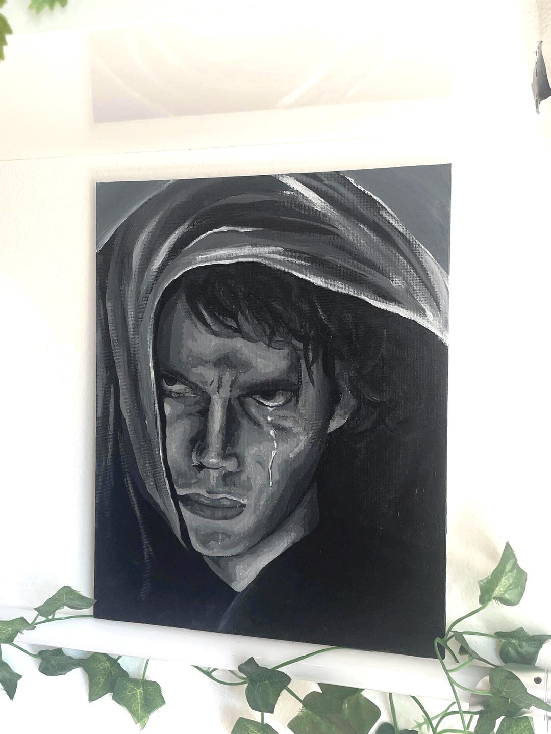 Anakin Skywalker Portrait B&w - Etsy