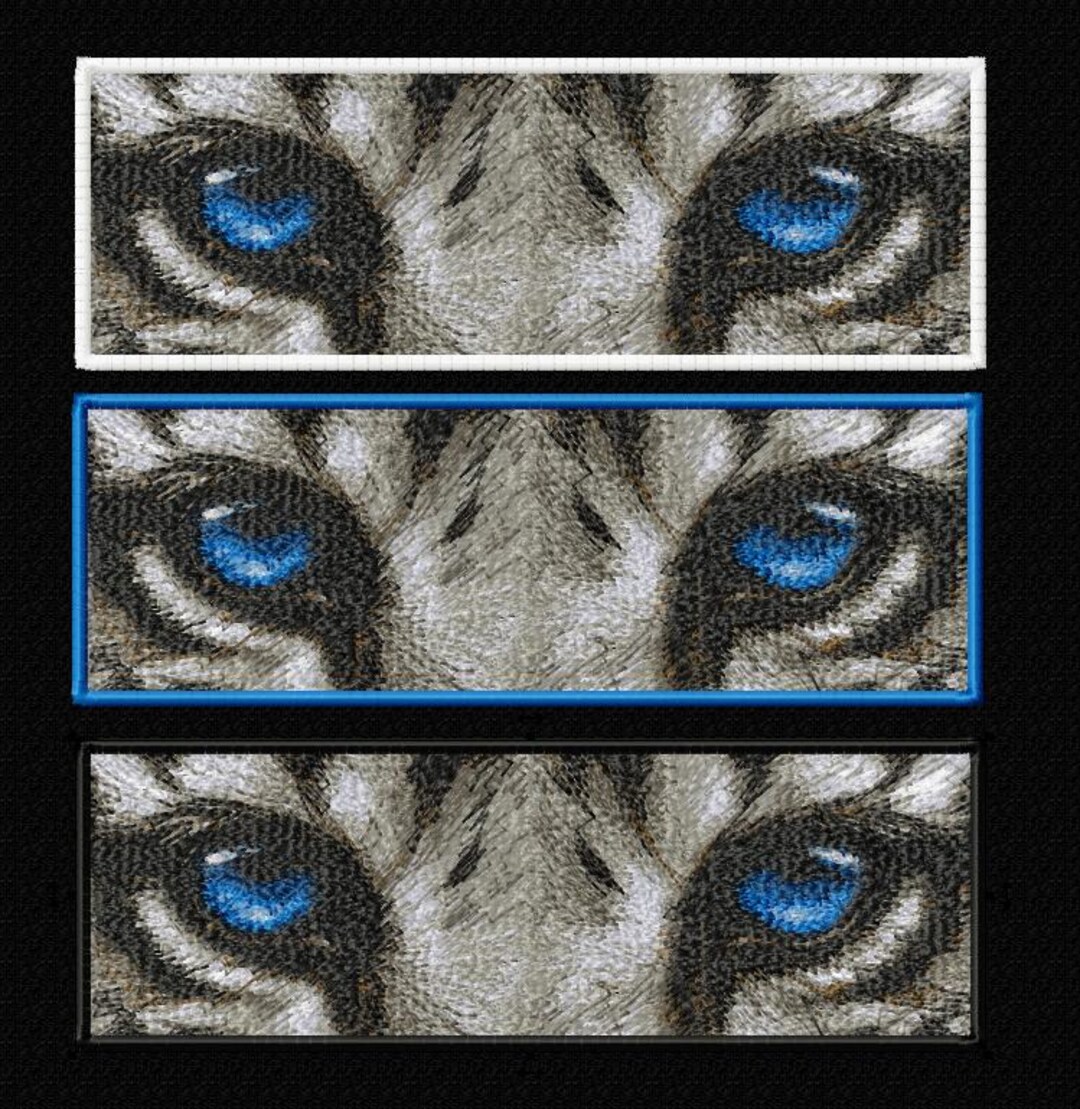 Animal Tiger Eyes Embroidery Design | Realistic Photo Stitch Patch ...