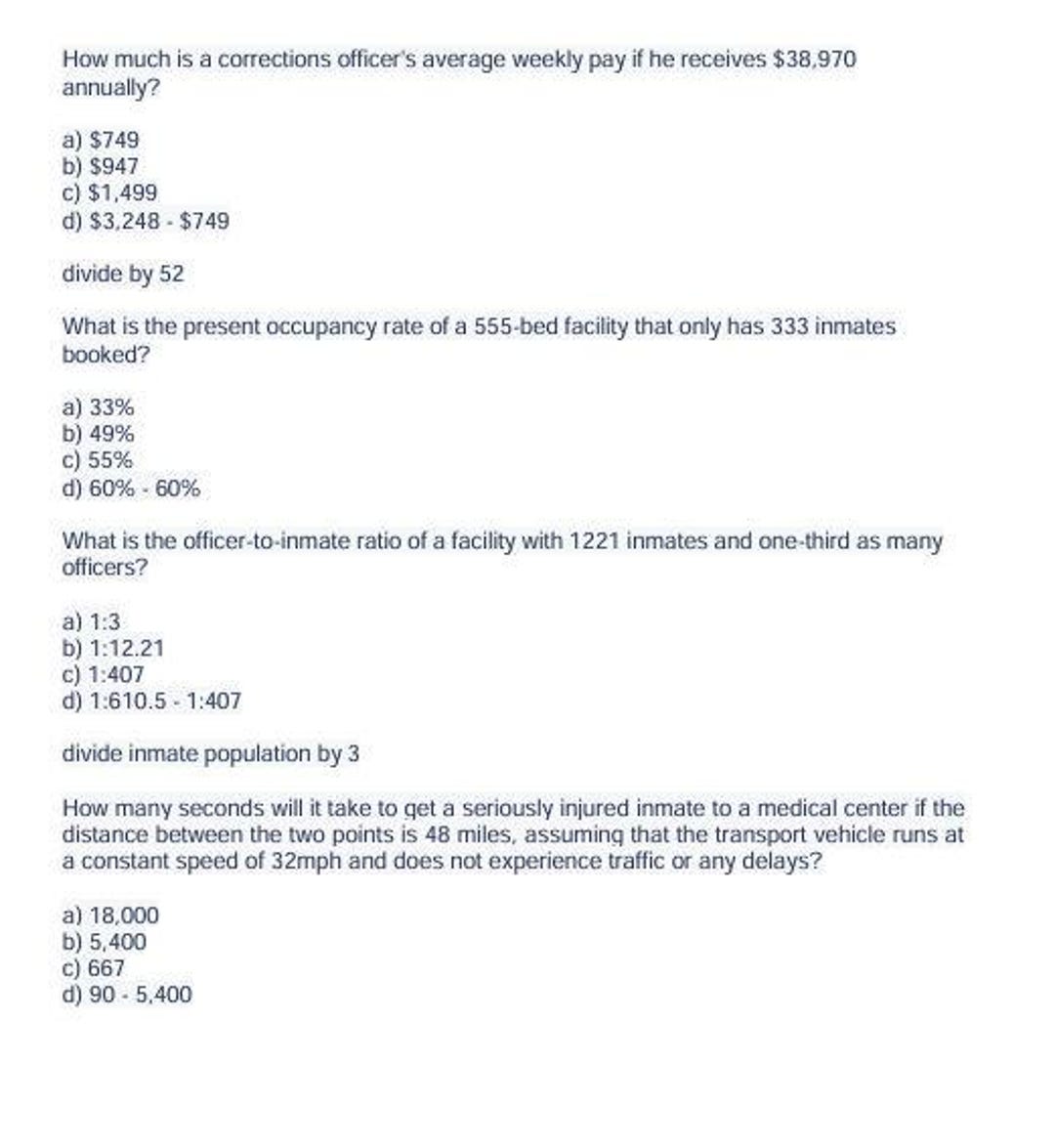 CDCR - Corrections Officer Exam Questions and Answers - Etsy