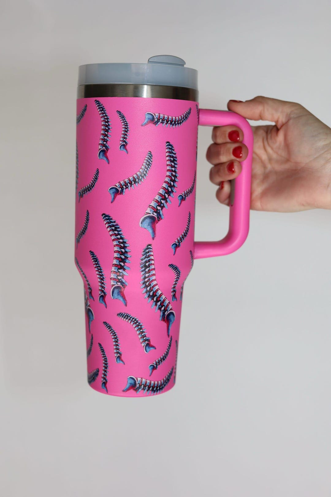 Spinal Tap Cup - Pink Insulated Stainless Steel Cup With Spine Design ...