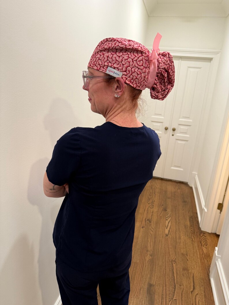 Cortex Cap - Scrub Hat With Brain Design - Etsy