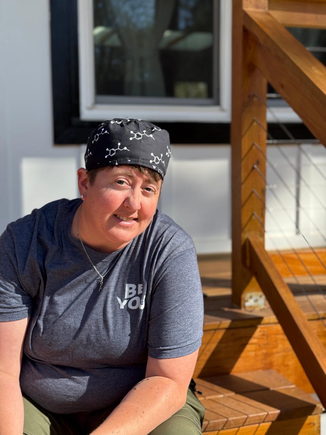 Dr. Beachgem Collab: Code Cart Cap - Black Scrub Hat With White ...