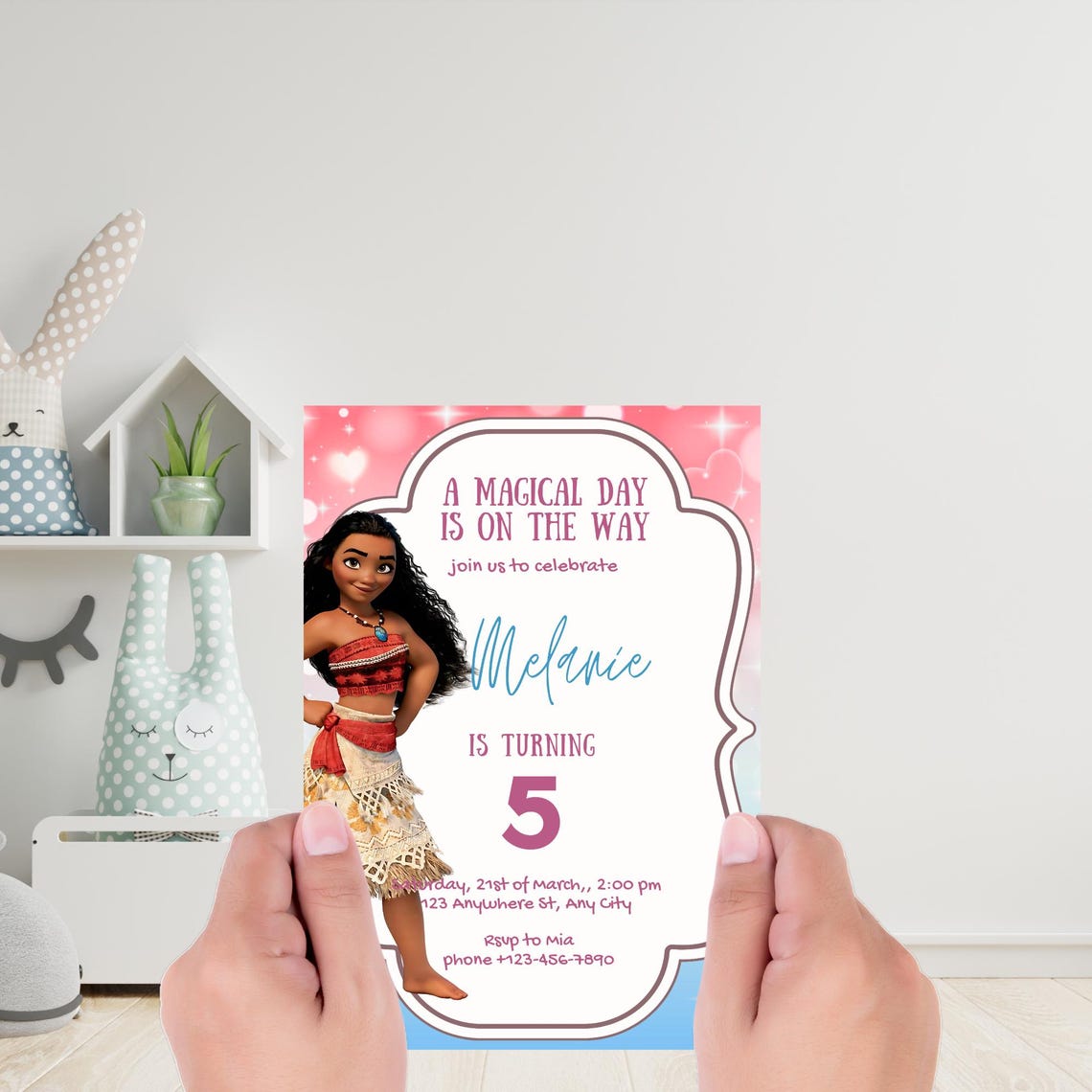 Editable Moana Birthday Invitation | Digital Download | Printable Kids ...