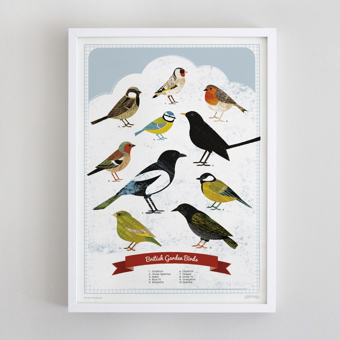 A2 British Garden Birds Poster | Etsy