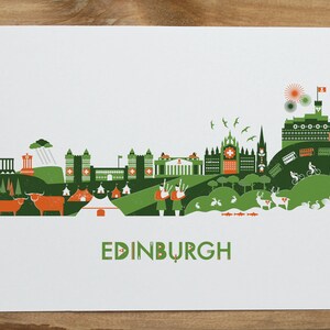 Edinburgh Skyline Postcard - Etsy