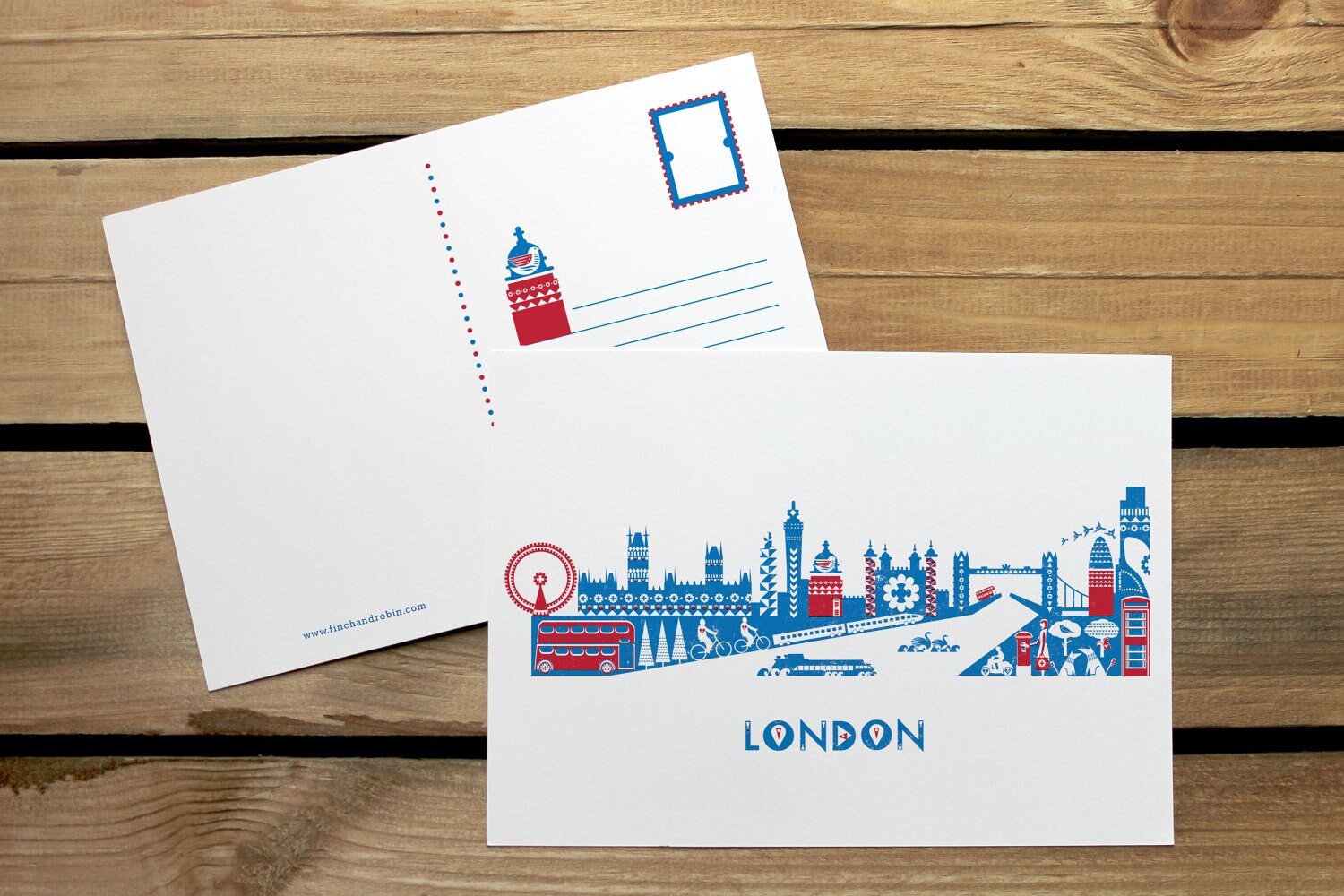 London Skyline Postcard - Etsy