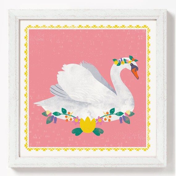My Swan Print - Etsy