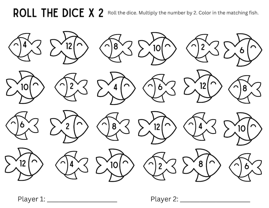 Printable Multiplication Dice Game for Kids – Fun Roll & Multiply Math ...