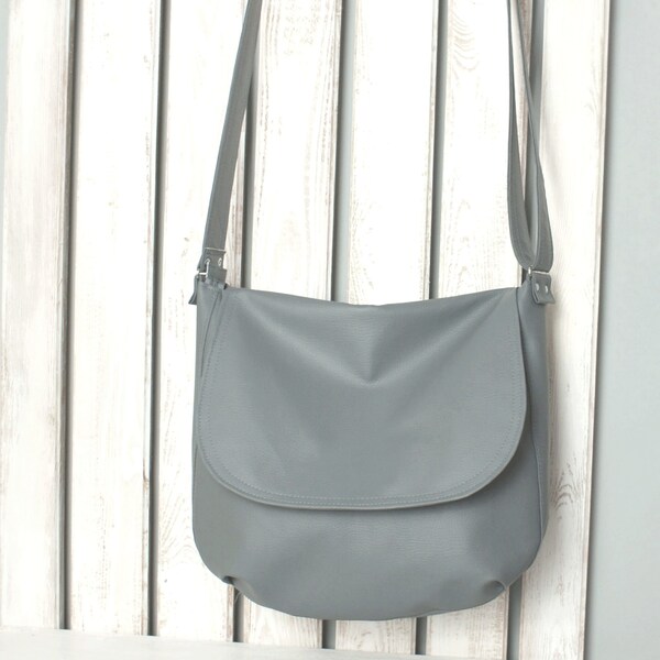 Gray Crossbody Bag - Etsy