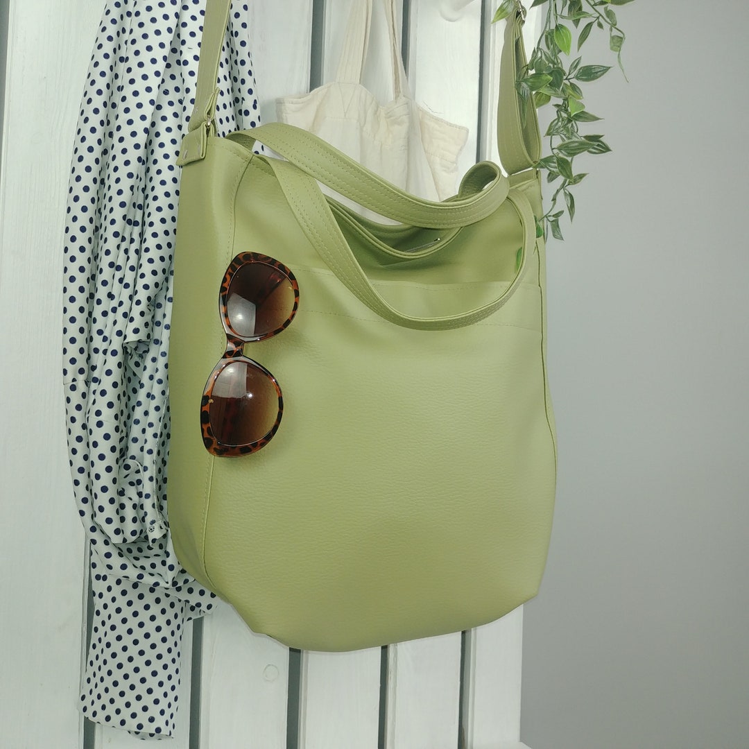 Large Olive Green 3in1 Crossbody Handbag, Boho Front Pocket Bag ...