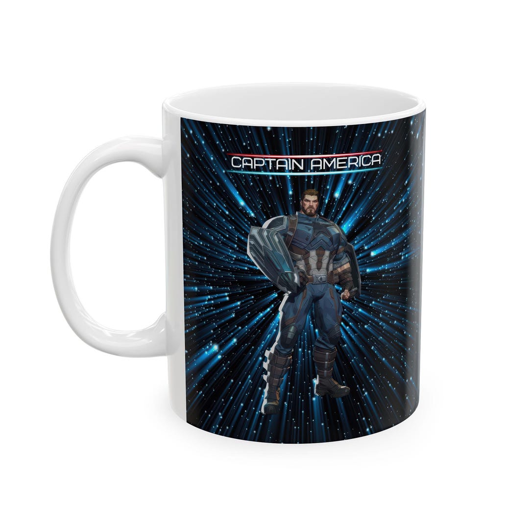 Marvel Rivals Captain America Mug / Vibrant Ceramic Gaming Superhero ...