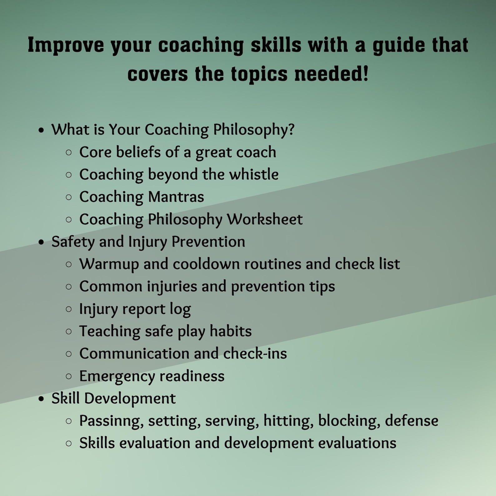 Printable Volleyball Coaching Guide – Practice & Game Day Binder ...