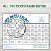 Editable Volleyball Fundraiser Calendar – Pick-a-date Donation Template ...