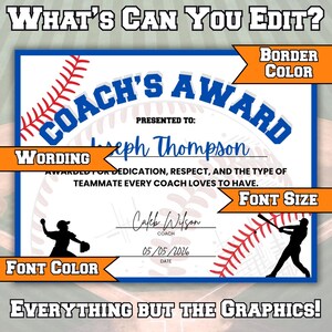 Editable Baseball Award Certificates – 30+ Printable Templates | Team ...