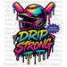 Neon Graffiti Baseball Helmet PNG: Drip Strong Sublimation Design ...