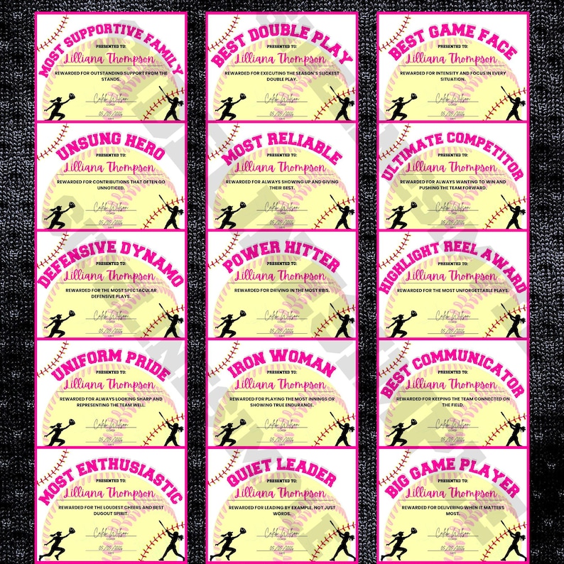 Editable Softball Award Certificates – 50 Printable Templates | Create ...
