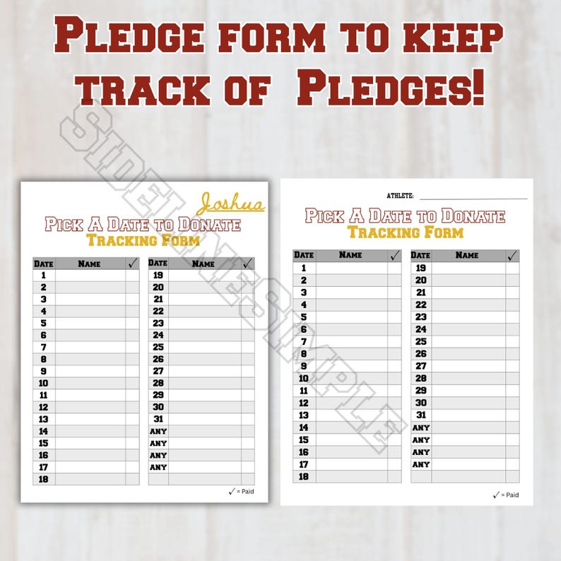 Football Fundraiser Calendar Template: Pick a Date to Donate (canva ...