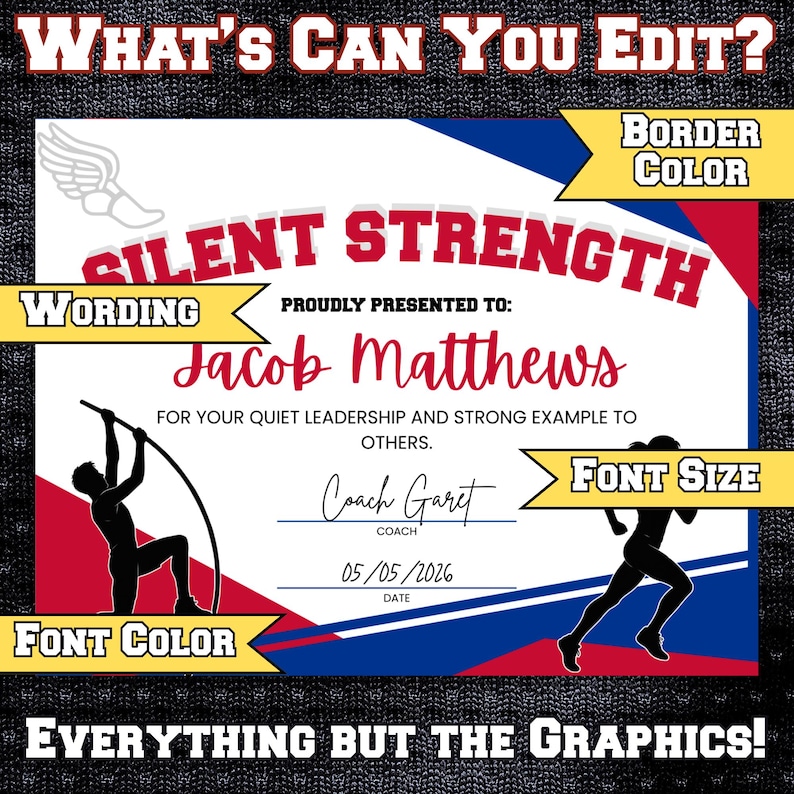 Editable Track Award Certificates – 30+ Printable Templates | Team ...