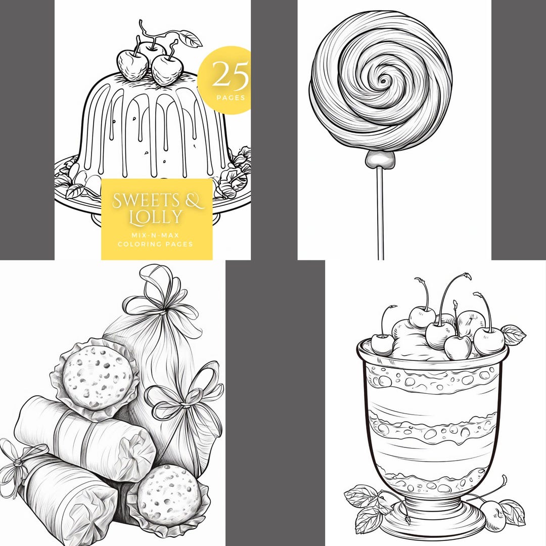 Sweet & Lolly Coloring Book, Kids Coloring Book, Fun Activity Book ...