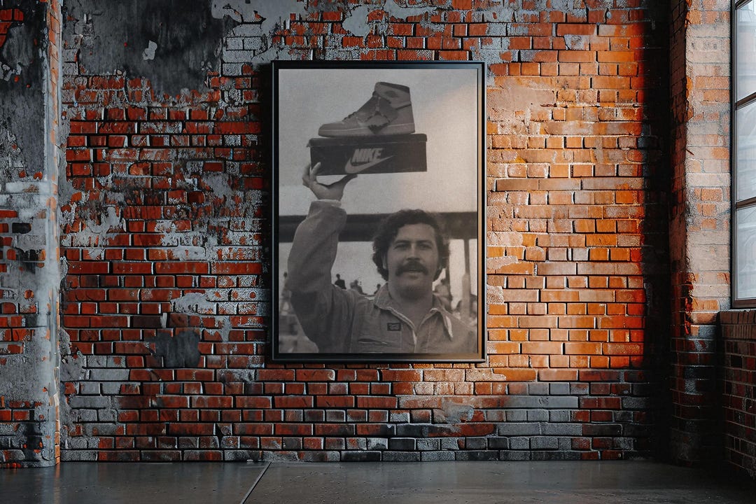 Pablo Escobar Nike Air Jordan 1 Poster, Narcos Wall Art, Funny ...