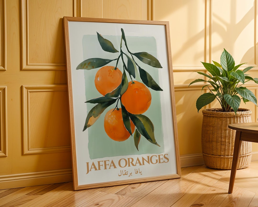 Jaffa Oranges Poster – Vintage Fruit Art, Mediterranean Kitchen Print ...