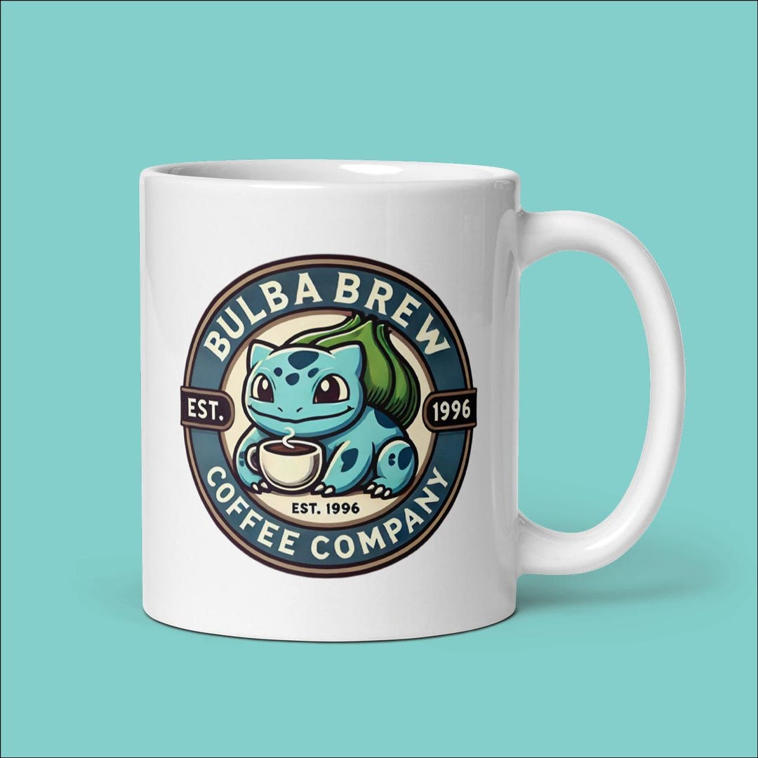Bulba Brew Coffee Company Mug | Retro Gaming Gift | Funny Coffee Cup ...