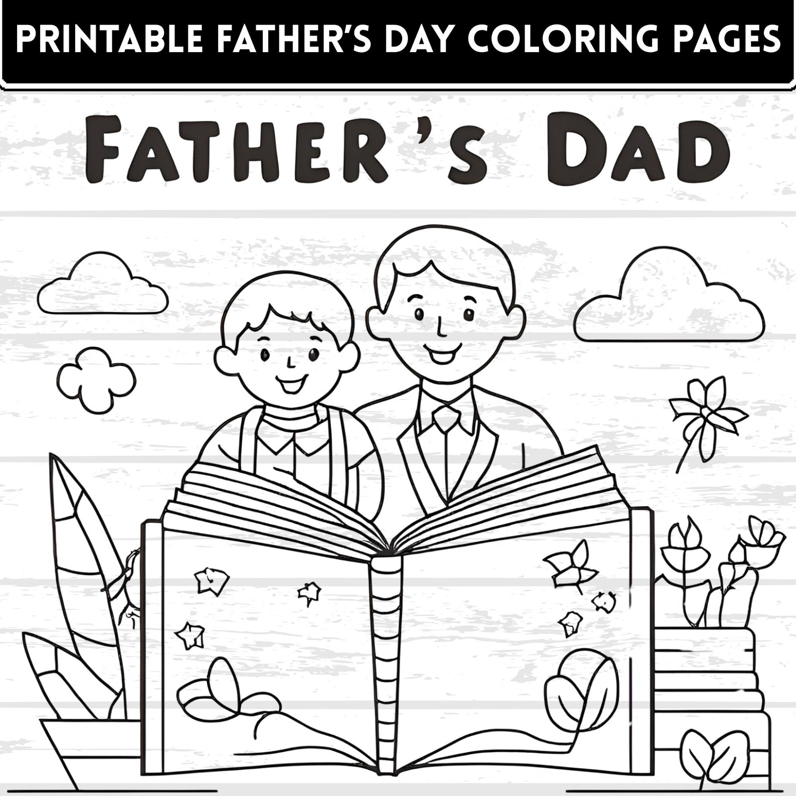 Fathers Day Coloring Book,fathers Day Coloring Pages,coloring Page for ...