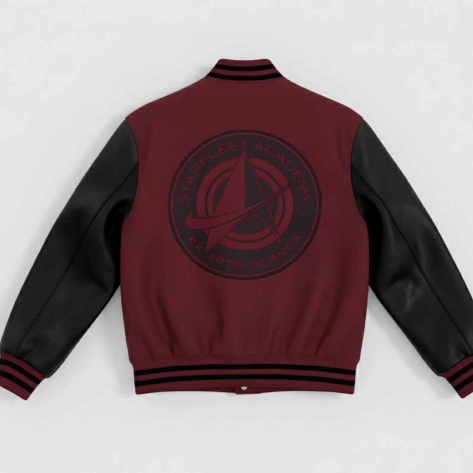 Star Trek Starfleet Academy Varsity Jacket | Bella Shepard Wool ...