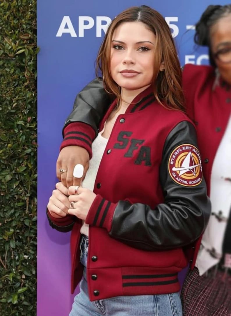 Star Trek Starfleet Academy Varsity Jacket | Bella Shepard Wool ...