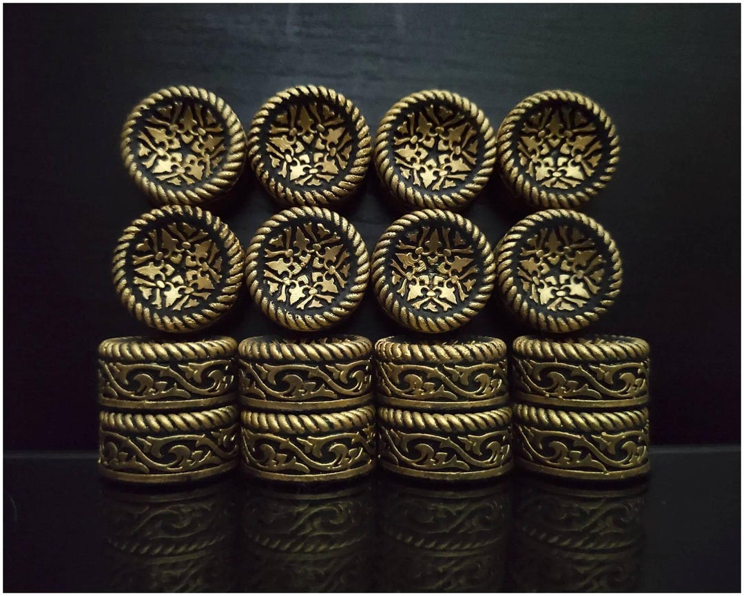 Backgammon Checkers Chips Ornament,handmade Game Pieces,faux Stone ...