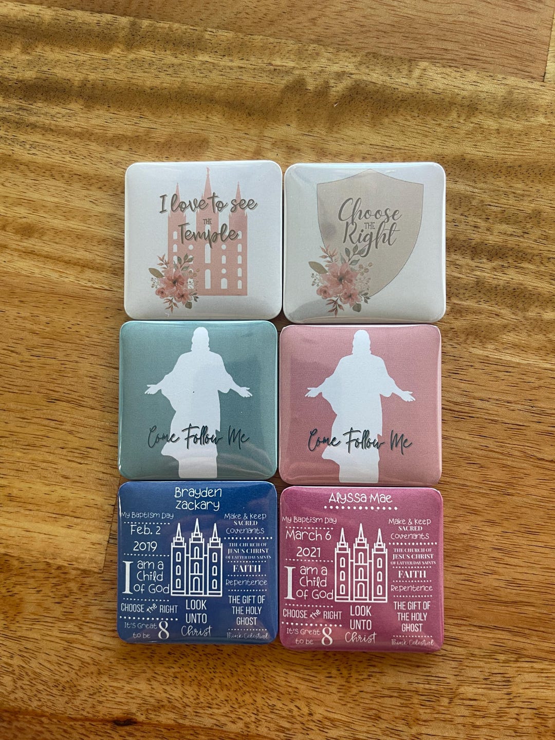 2x2 Custom Magnet Set– LDS Baptism Gift - Etsy