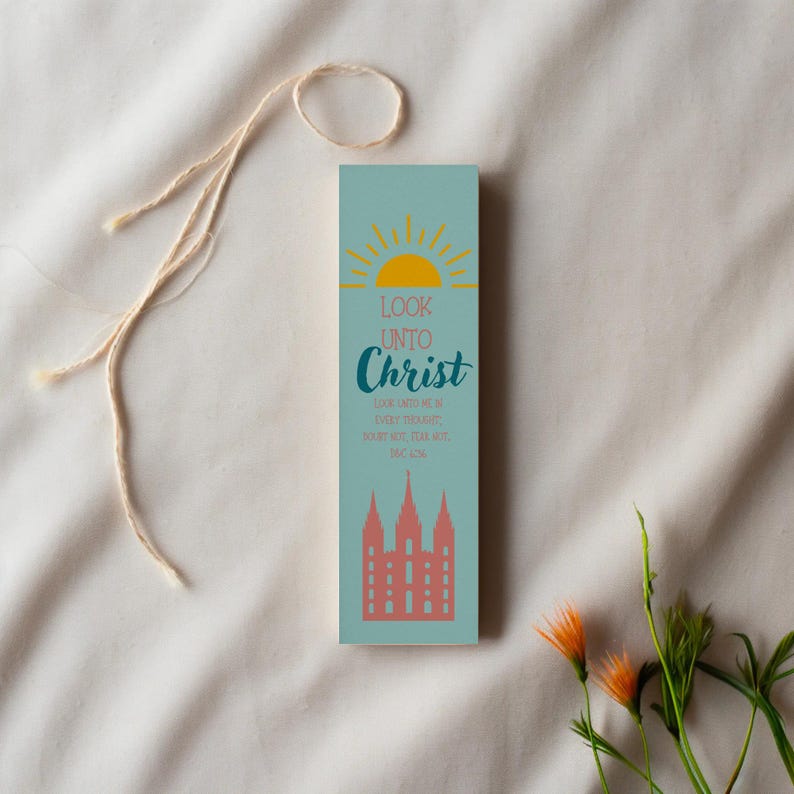 2025 LDS Youth Theme Printable Bookmarks for Book Lovers, Look Unto ...