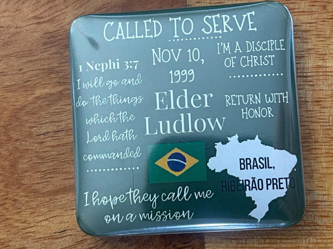 Customized 2x2 "called to Serve" Magnet – LDS Missionary Gift ...