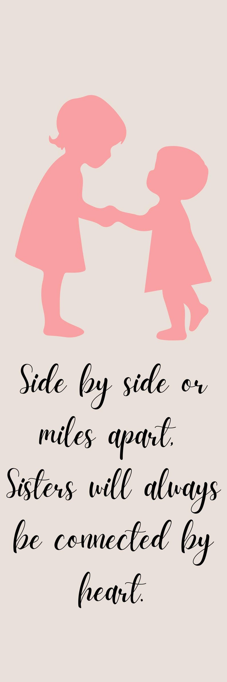 Sisters Digital Printable Pack, Wall Art, Bookmarks, Sisters Gifts ...