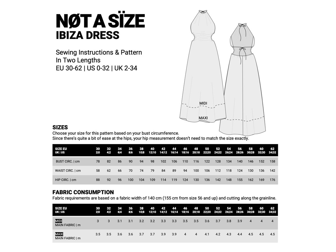 Backless Maxi Dress Sewing Pattern, DIY Summer Halter Dress With Front ...