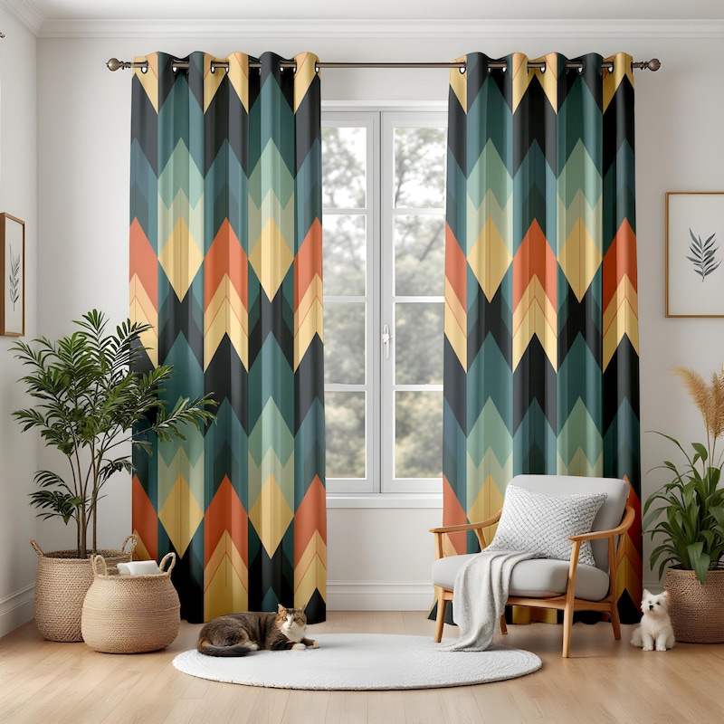 Chevron Curtains - Etsy