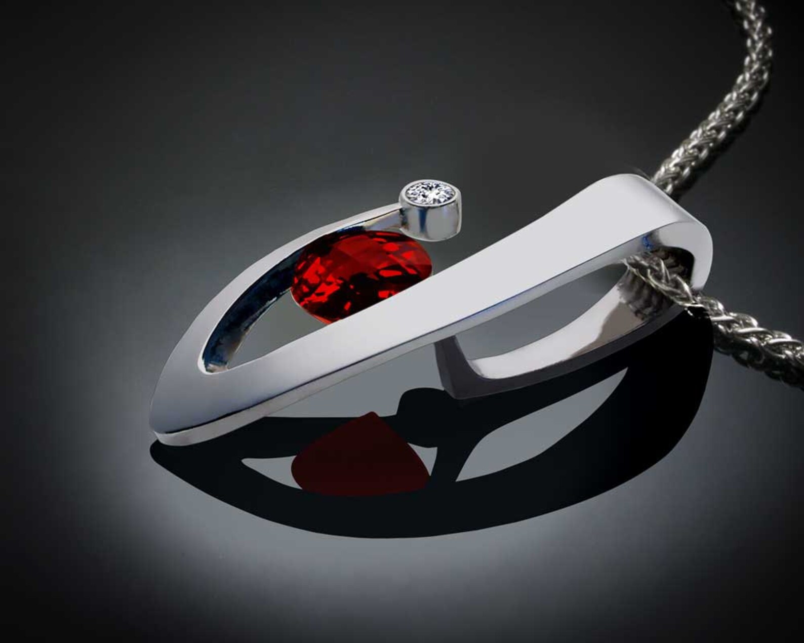 Garnet Necklace January Birthstone Statement Necklace White | Etsy